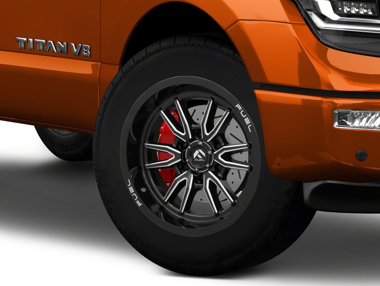 Fuel Wheels Titan Clash Gloss Black Milled 6-Lug Wheel; 20x10; -18mm ...