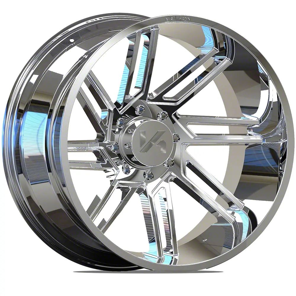 Arkon Off-Road Titan DaVinci Chrome 6-Lug 4-Wheel Kit; 22x12; -51mm ...