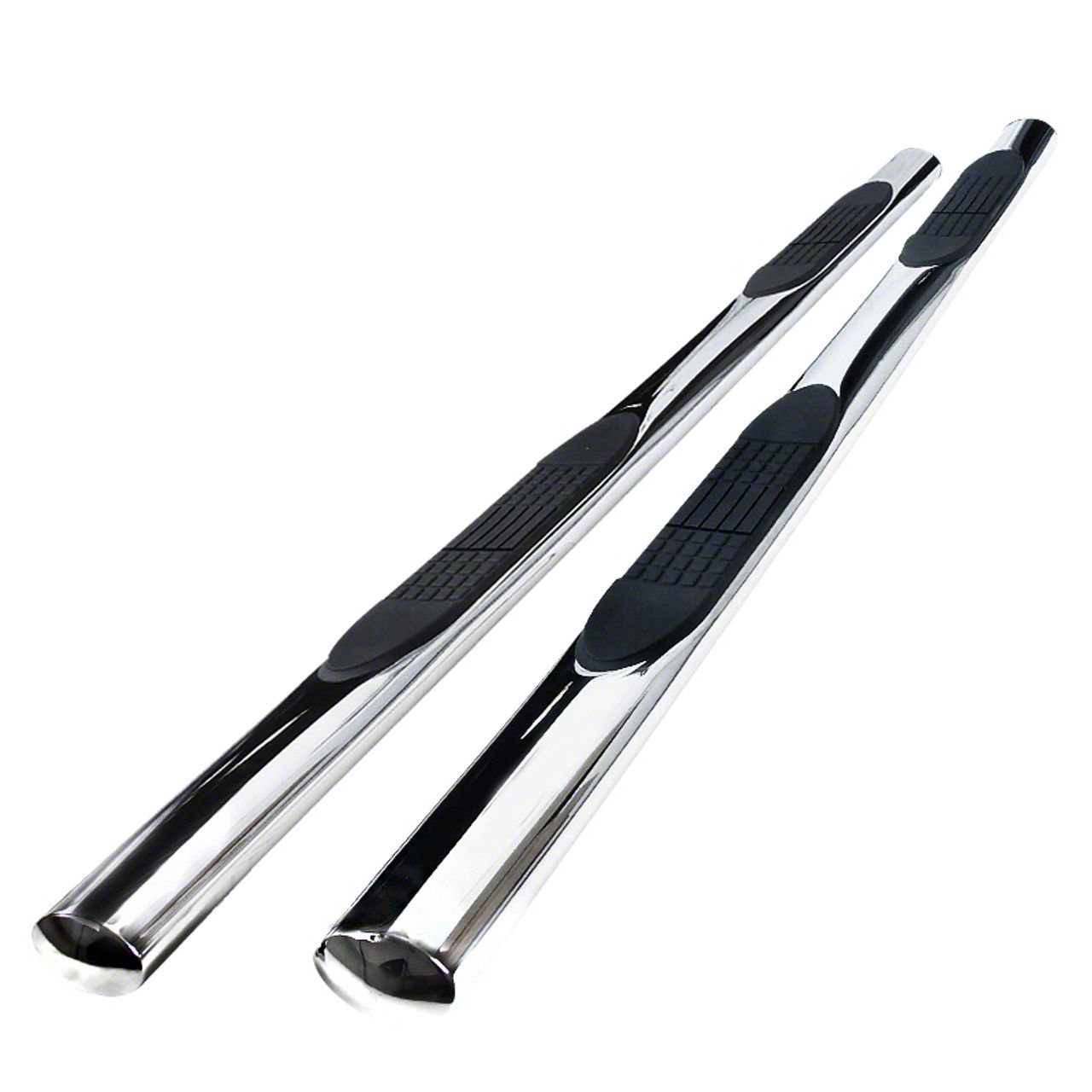 Titan XD 4-Inch Oval Side Step Bars; Chrome (16-19 Titan XD King Cab ...