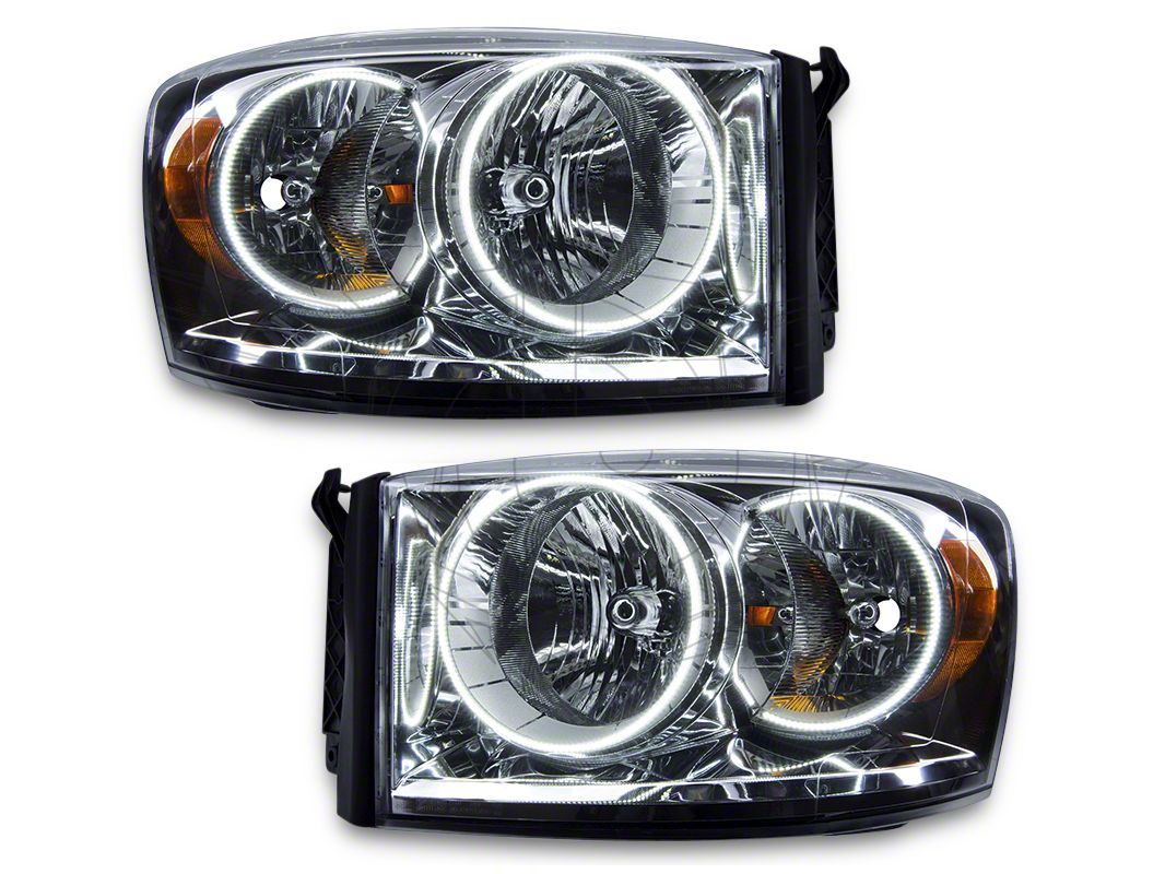 Oracle RAM Chrome OE Style Headlights w/ SMD LED Halos R101135 (07-08 ...