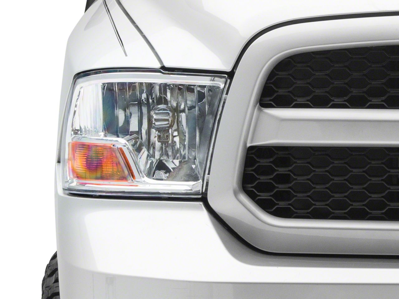 RAM 1500 Factory Style Headlights; Chrome Housing; Clear Lens (09-18 ...