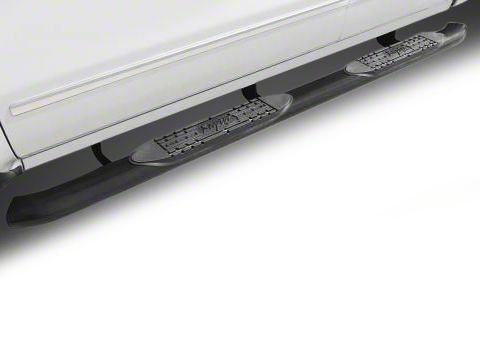 Raptor Series RAM 5 in. OE Style Curved Oval Side Step Bars - Black ...
