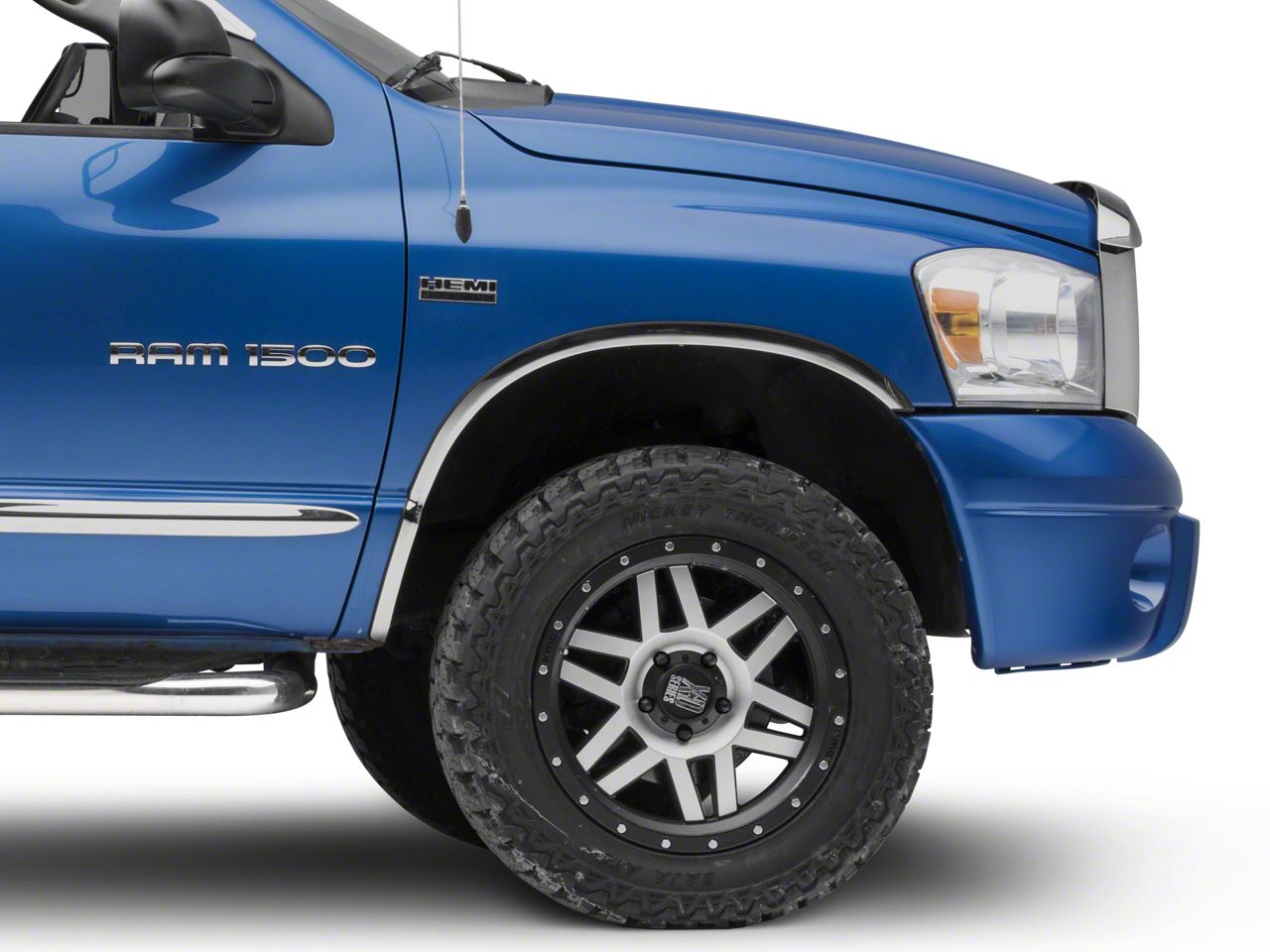 RAM 1500 Wheel Well Accent Trim; Stainless Steel (02-08 RAM 1500)