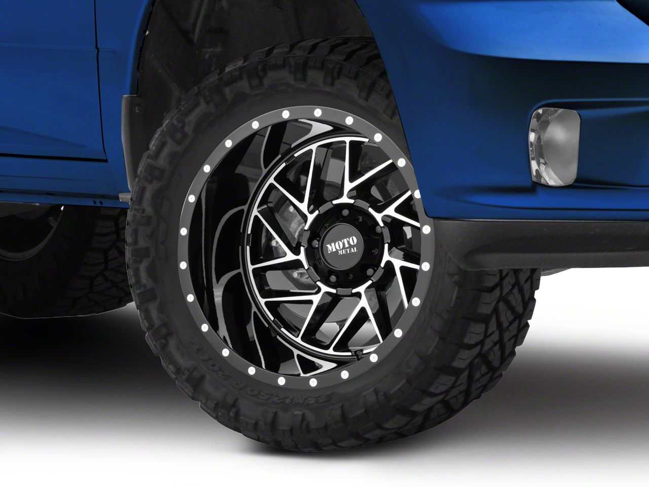 Moto Metal RAM MO985 Breakout Gloss Black Machined 5-Lug Wheel - 20x12 ...