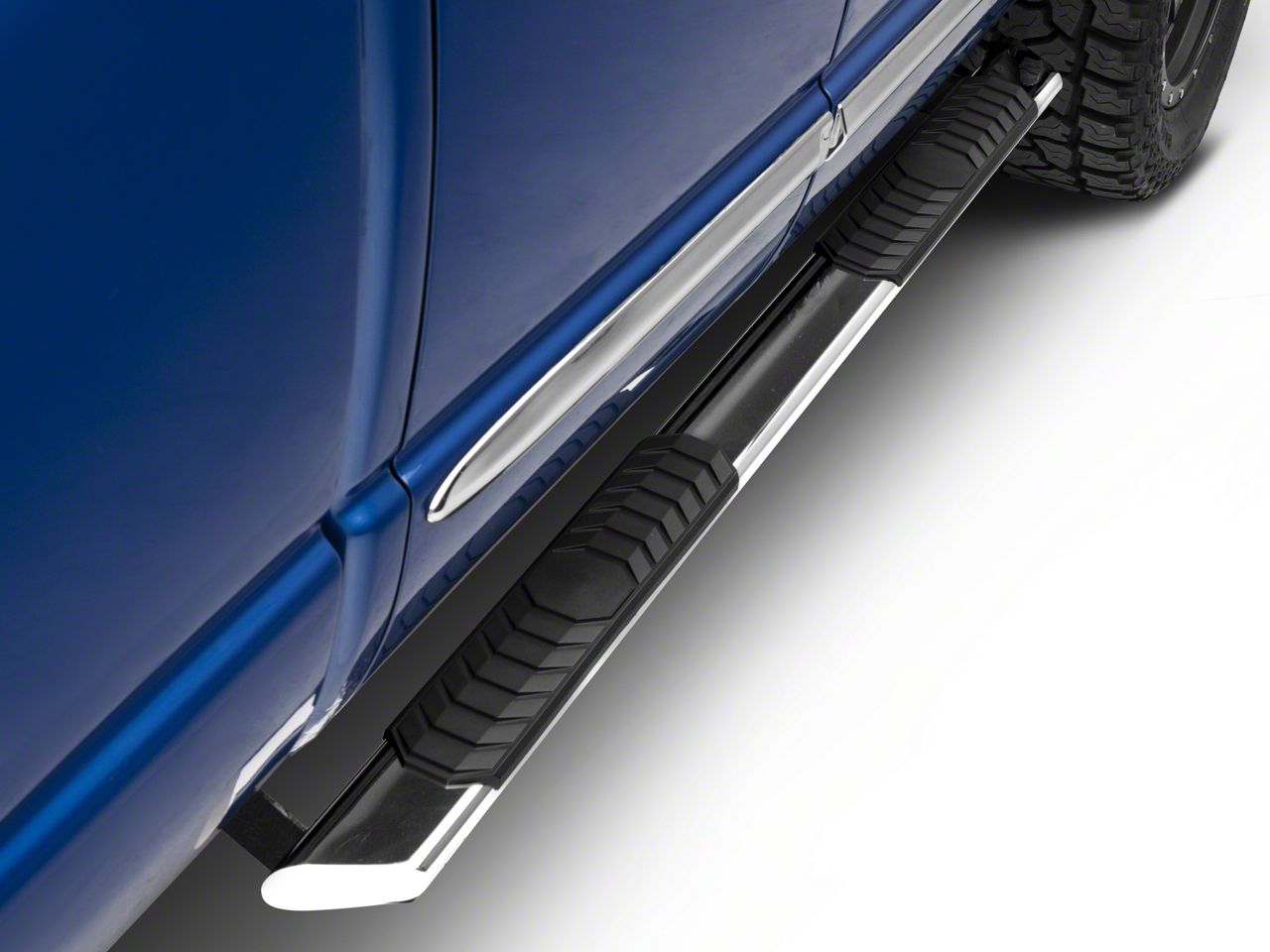 Barricade RAM 1500 4-Inch Flat Oval Running Boards; Stainless Steel ...