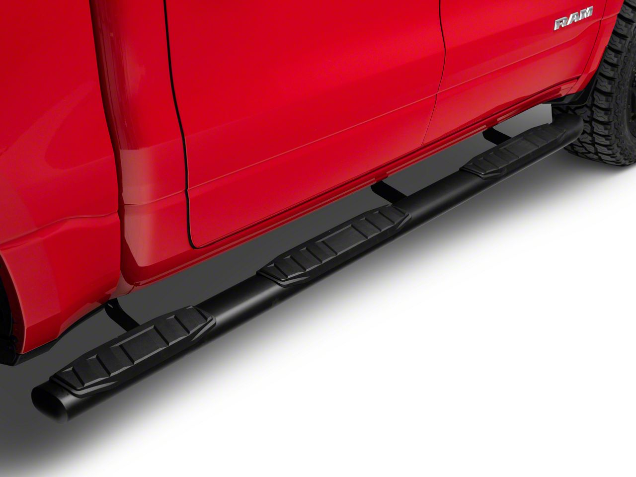 RAM 1500 5-Inch Extreme Wheel to Wheel Side Step Bars; Black (19-22 RAM ...