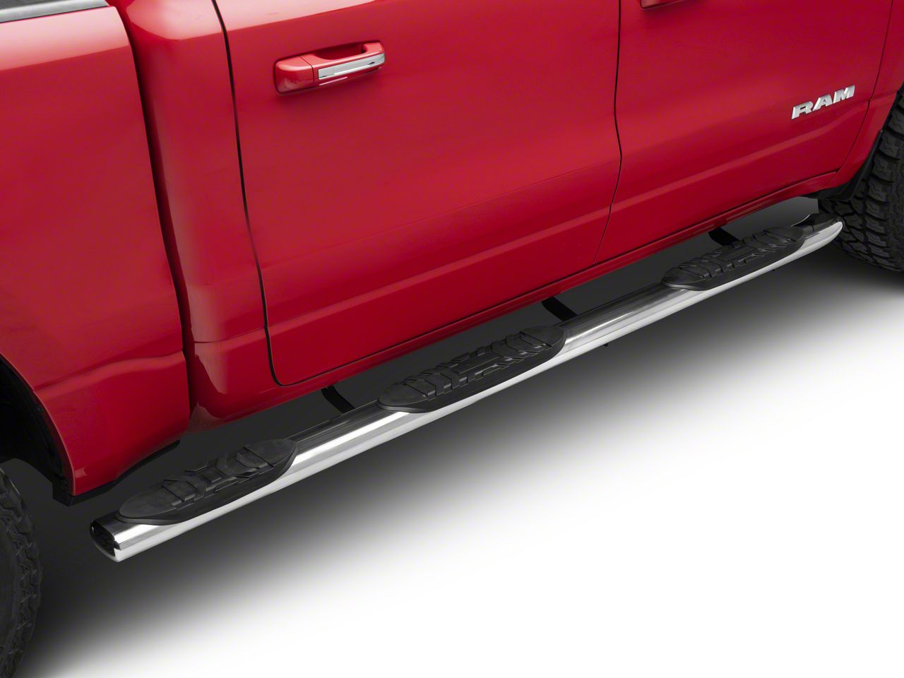 RAM 1500 5-Inch Extreme Wheel to Wheel Side Step Bars; Stainless Steel ...