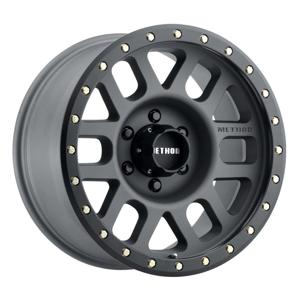 Method Race Wheels Silverado 1500 MR309 Grid Titanium 6-Lug Wheel; 18x9 ...