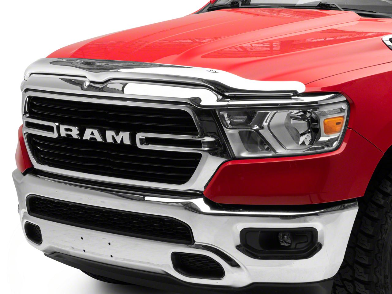 RAM 1500 Hood Shield; Chrome (19-22 RAM 1500, Excluding Rebel & TRX ...