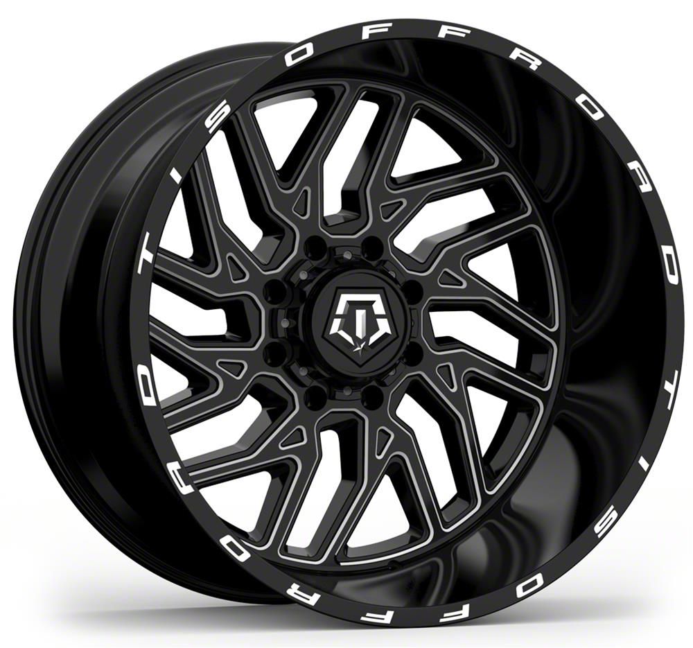 TIS F-150 544BM Gloss Black Milled 6-Lug Wheel; 22x12; -44mm Offset ...