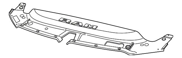 Mopar RAM 1500 Panel Molding; Front; Upper Radiator Shield 68294551AC ...