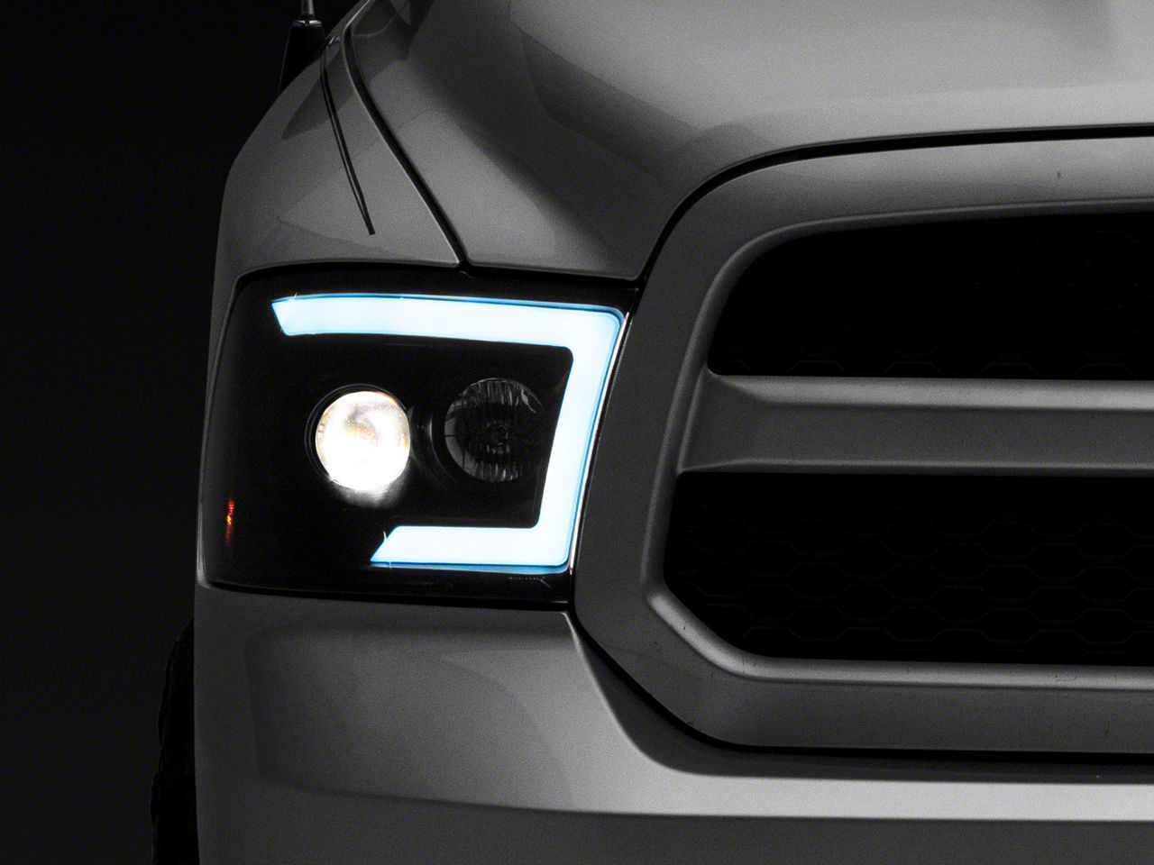 RAM 1500 Switchback Sequential LED C-Bar Projector Headlights; Matte ...