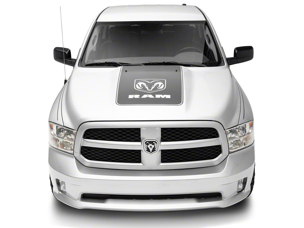 RAM Licensed by RedRock Hood Decal with Logo; Anthracite (09-18 RAM ...