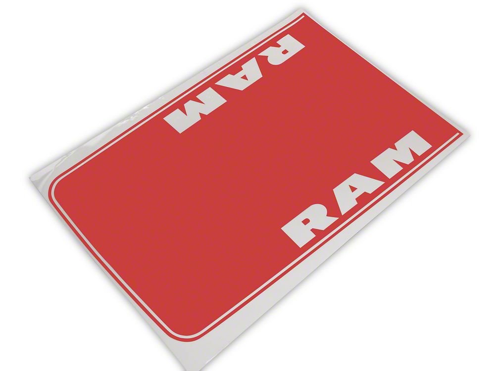 RAM Licensed by RedRock Hood Decal with RAM Logo; Red (09-18 RAM 1500 ...