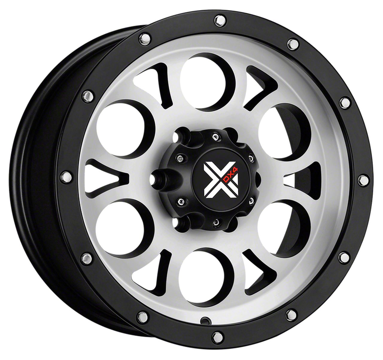 DX4 Wheels RAM 1500 TUFF Flat Black Machined 5-Lug Wheel; 17x8.5; -6mm ...