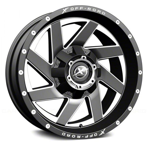 XF Offroad Tundra XF-205 Gloss Black Milled 5-Lug Wheel; 20x12; -44mm ...