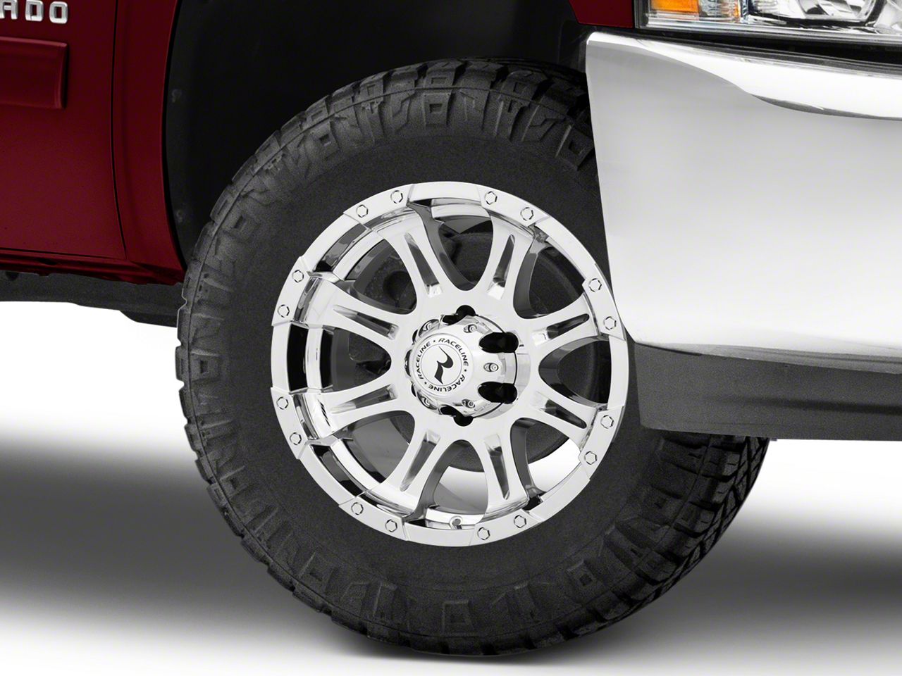 Raceline Silverado 1500 Raptor Chrome 6-Lug Wheel; 18x9; -6mm Offset ...