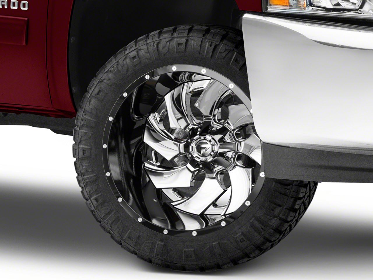 Fuel Wheels Silverado Cleaver Chrome w/ Gloss Black 6-Lug Wheel - 22x14 ...