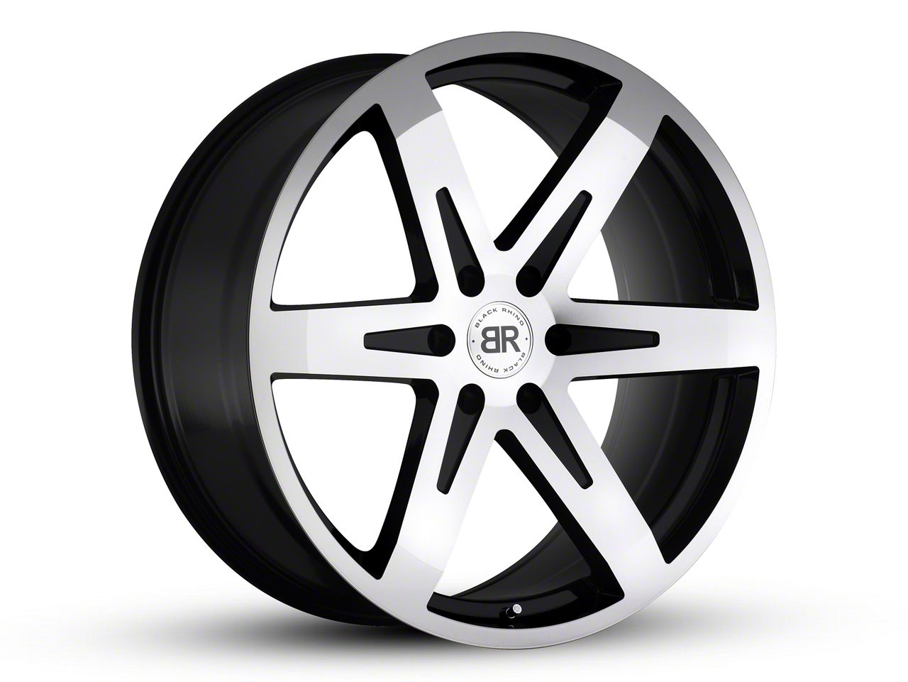 Black Rhino Silverado Peak Gloss Black Machined 6-Lug Wheel - 20x9 ...