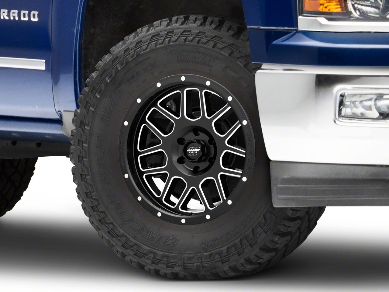 Pro Comp Wheels Silverado Vertigo Satin Black Milled 6-Lug Wheel - 17x9 ...