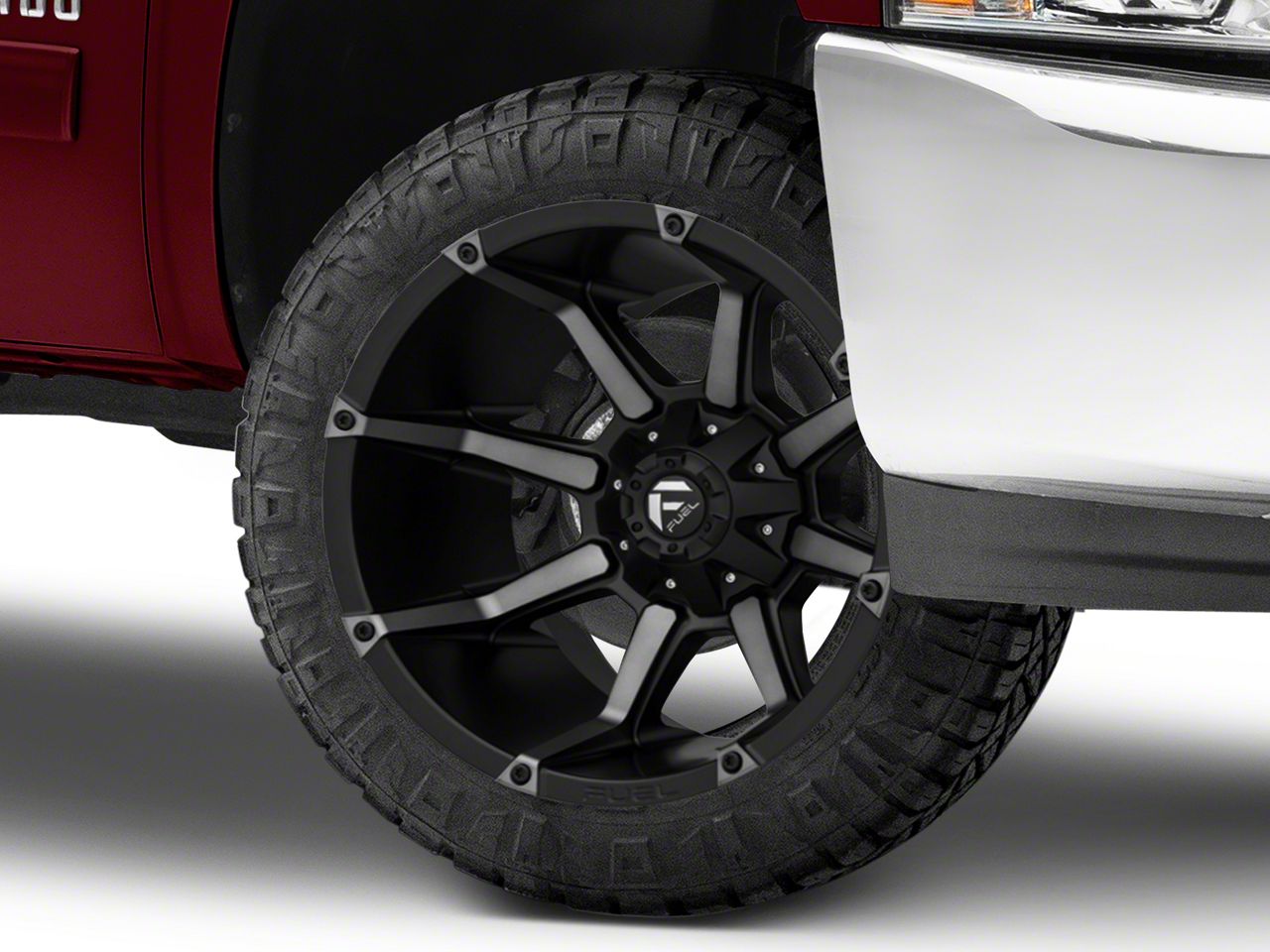 Fuel Wheels Silverado Coupler Matte Black Machined 6-Lug Wheel - 20x12 ...