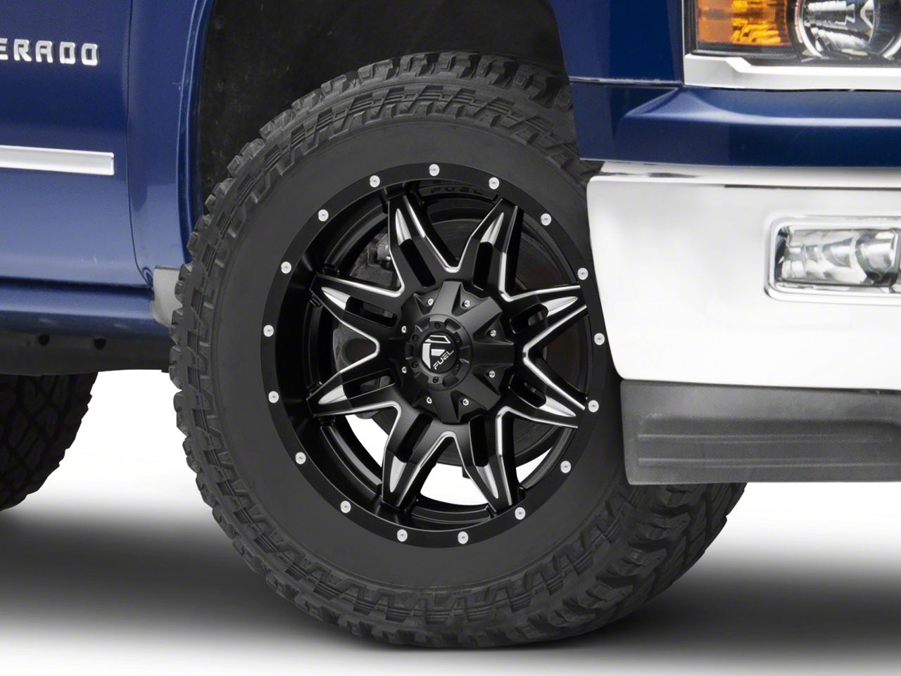 Fuel Wheels Silverado Lethal Satin Black Milled 6-Lug Wheel - 20x9 ...