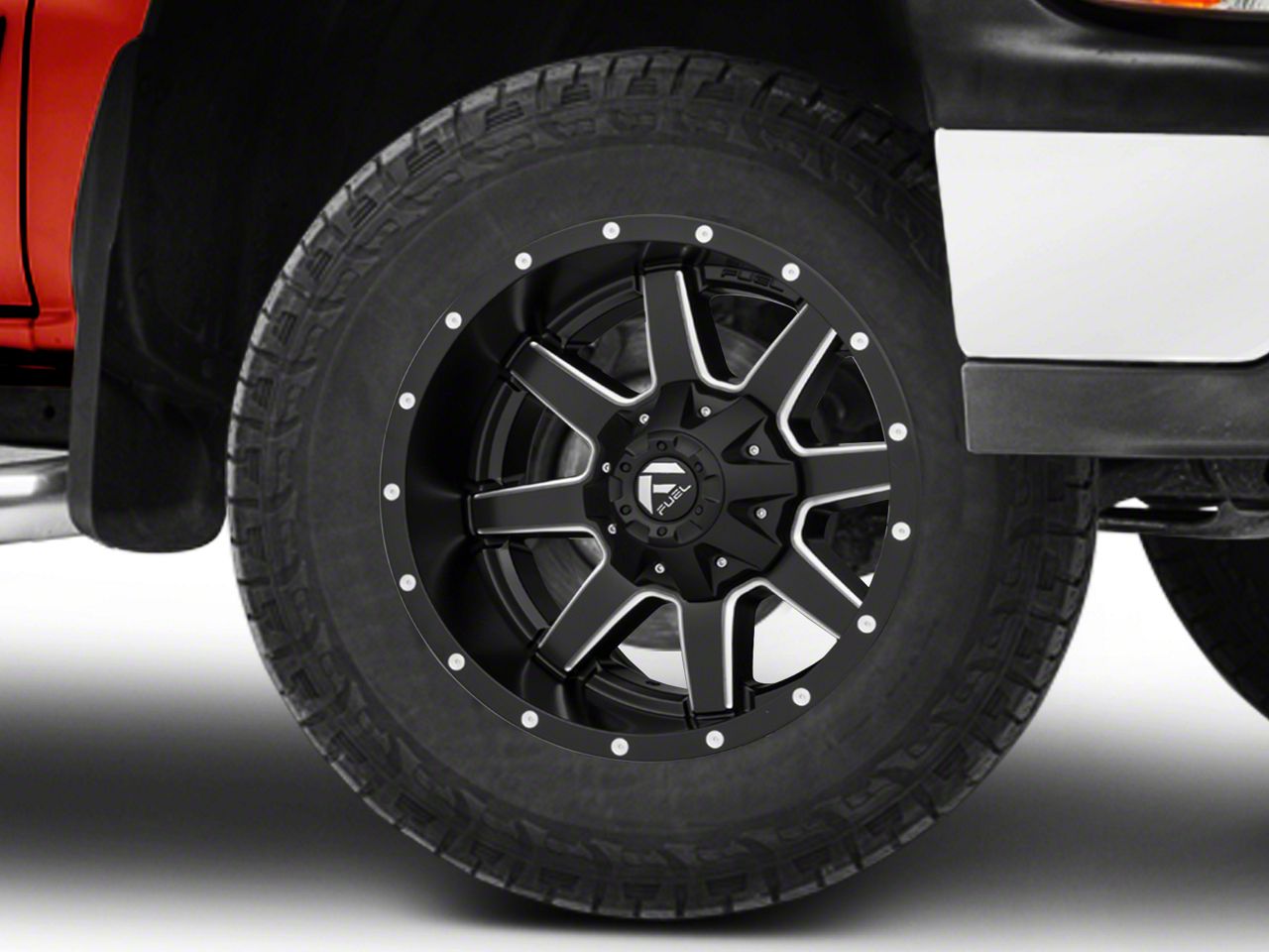 Fuel Wheels Silverado Maverick Matte Black Milled 6-Lug Wheel - 18x12 ...