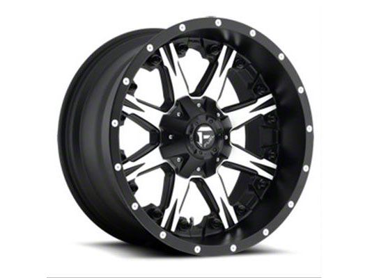 Fuel Wheels Titan NUTZ Matte Black Machined 6-Lug Wheel; 22x12; -44mm ...