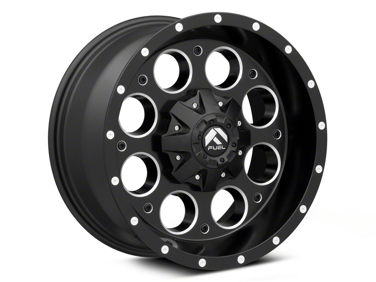 Fuel Wheels Titan Revolver Matte Black Milled 6-Lug Wheel; 18x9; -12mm ...