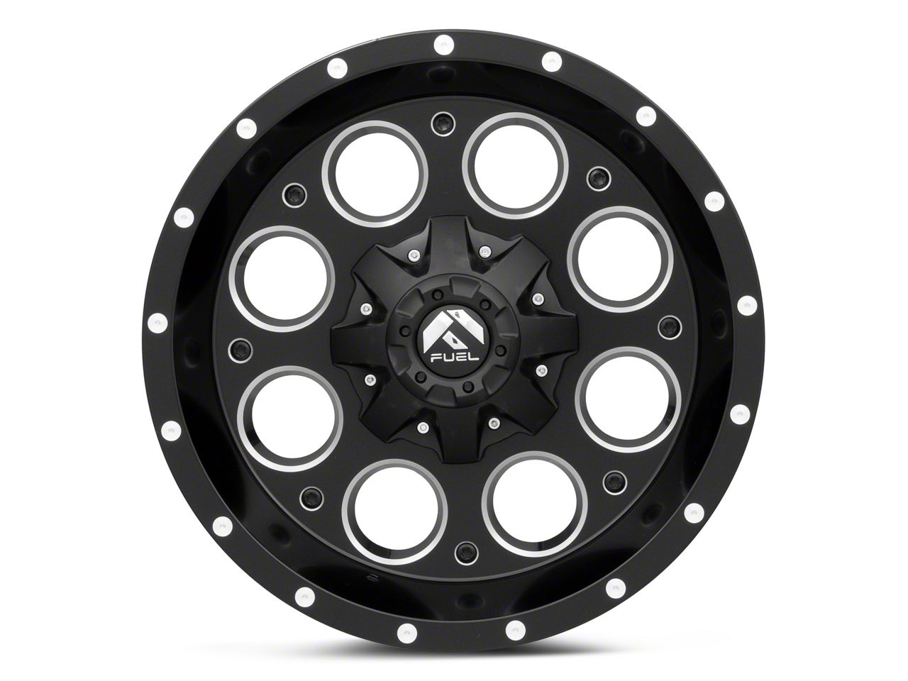 Fuel Wheels Titan Revolver Matte Black Milled 6-Lug Wheel; 18x9; -12mm ...