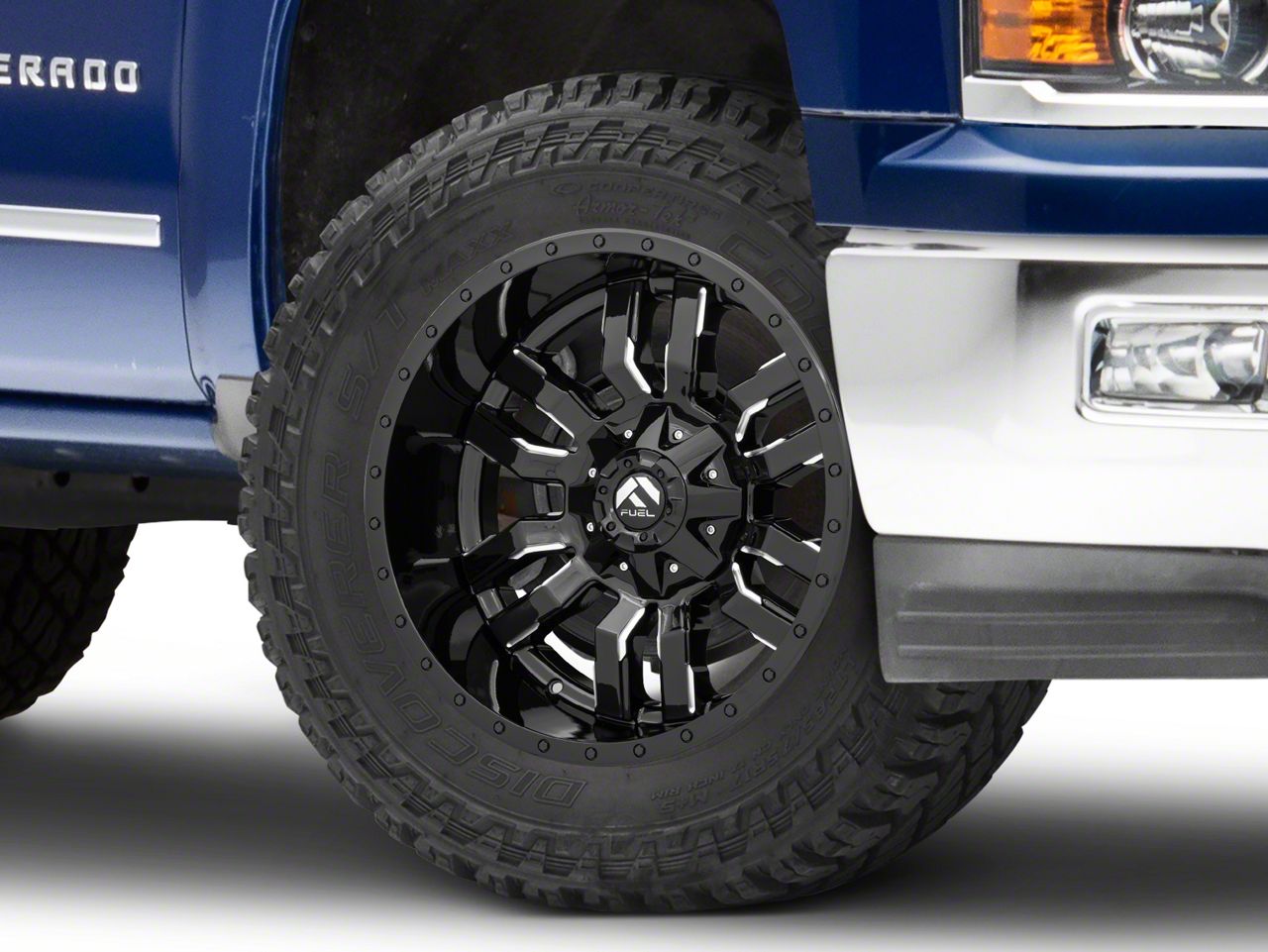 Fuel Wheels Silverado 1500 Sledge Gloss Black Milled 6-Lug Wheel; 20x10 ...