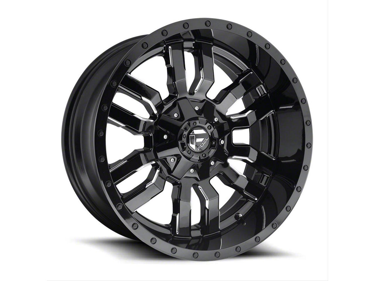 Fuel Wheels Yukon Sledge Gloss Black Milled 6-Lug Wheel; 24x14; -75mm ...