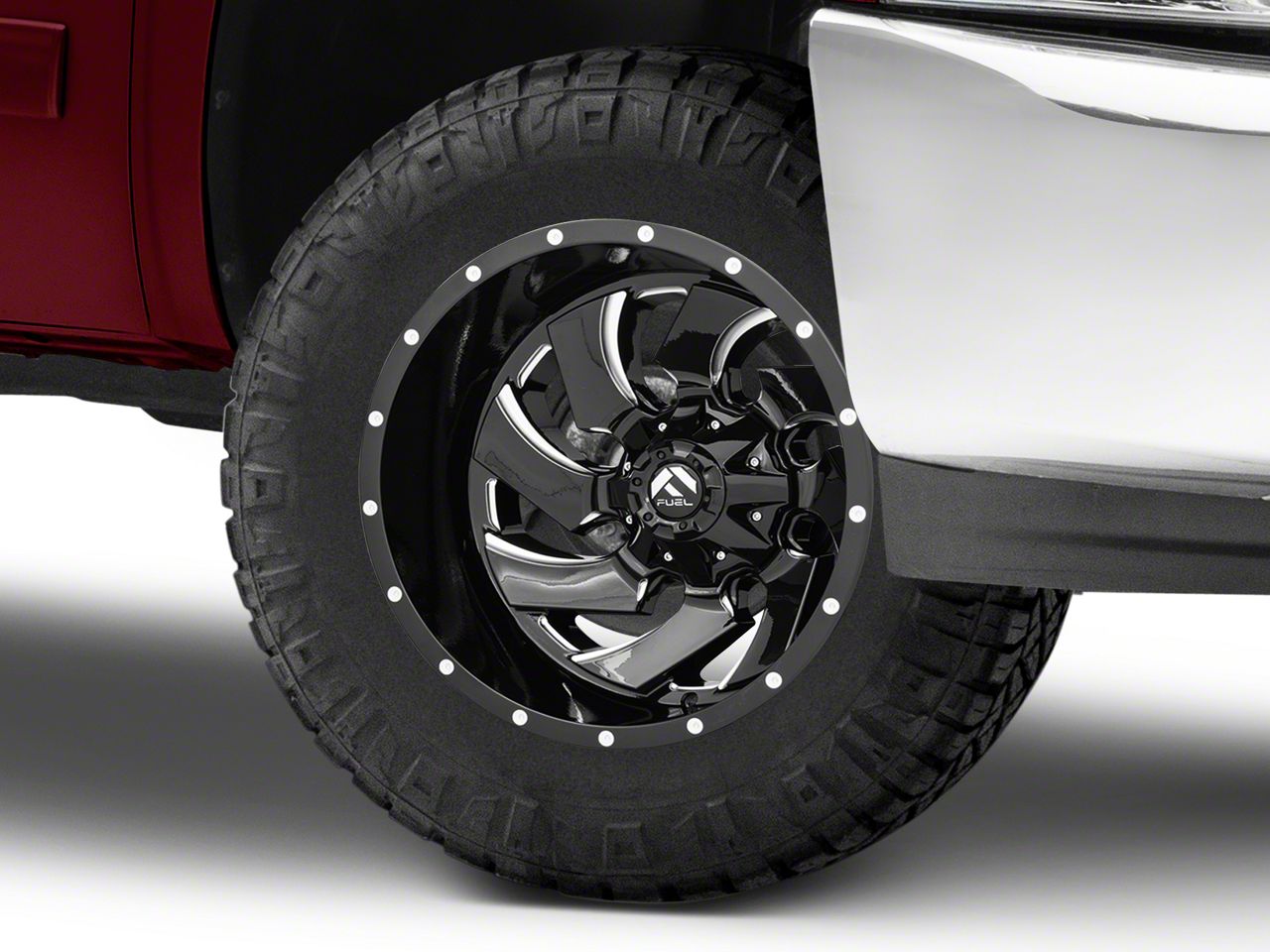 Fuel Wheels Silverado 1500 Cleaver Gloss Black Milled 6-Lug Wheel; 18x9 ...