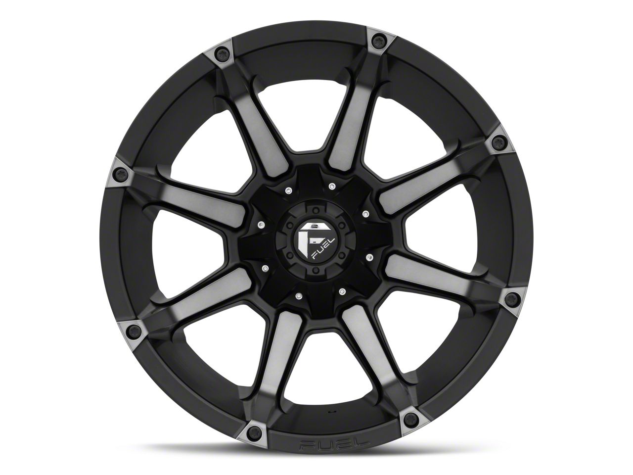 Fuel Wheels Titan Coupler Matte Black Machined 6-Lug Wheel; 20x9; 20mm ...