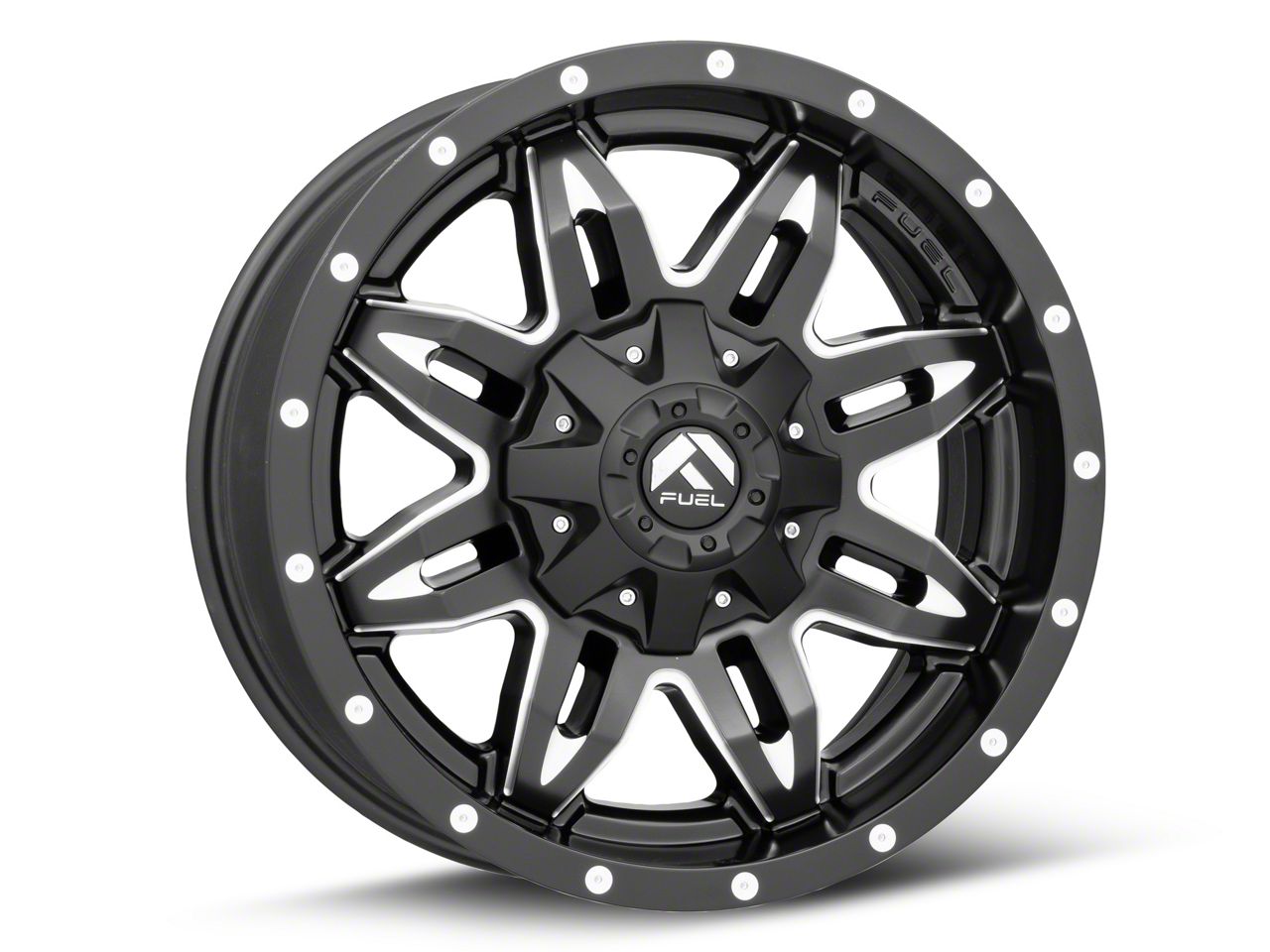 Fuel Wheels Titan Lethal Matte Black Milled 6-Lug Wheel; 18x9; 1mm ...