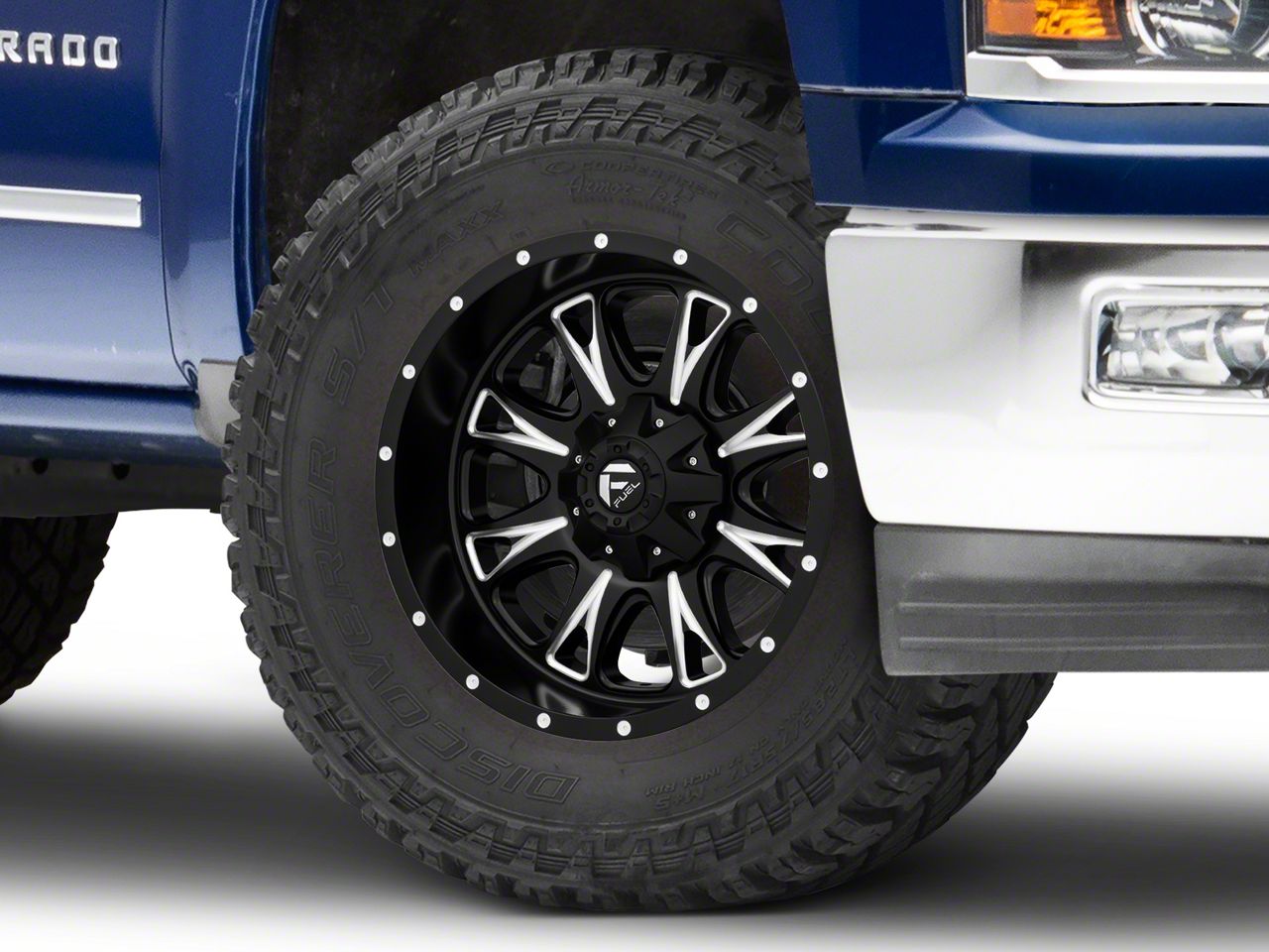 Fuel Wheels Silverado Throttle Black Milled 6-Lug Wheel - 18x10; -12mm ...