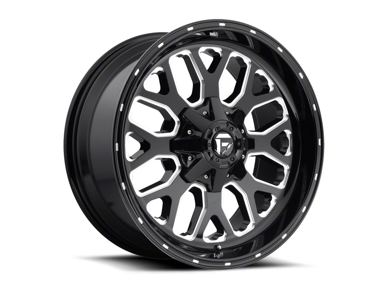 Fuel Wheels Bronco Titan Gloss Black Milled 6-Lug Wheel; 20x9; 1mm ...
