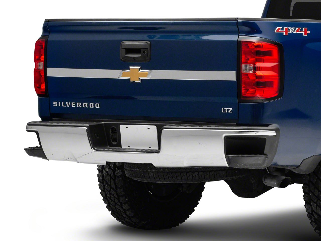 Silverado 1500 Upper Tailgate Trim; Stainless Steel (14-18 Silverado 1500)