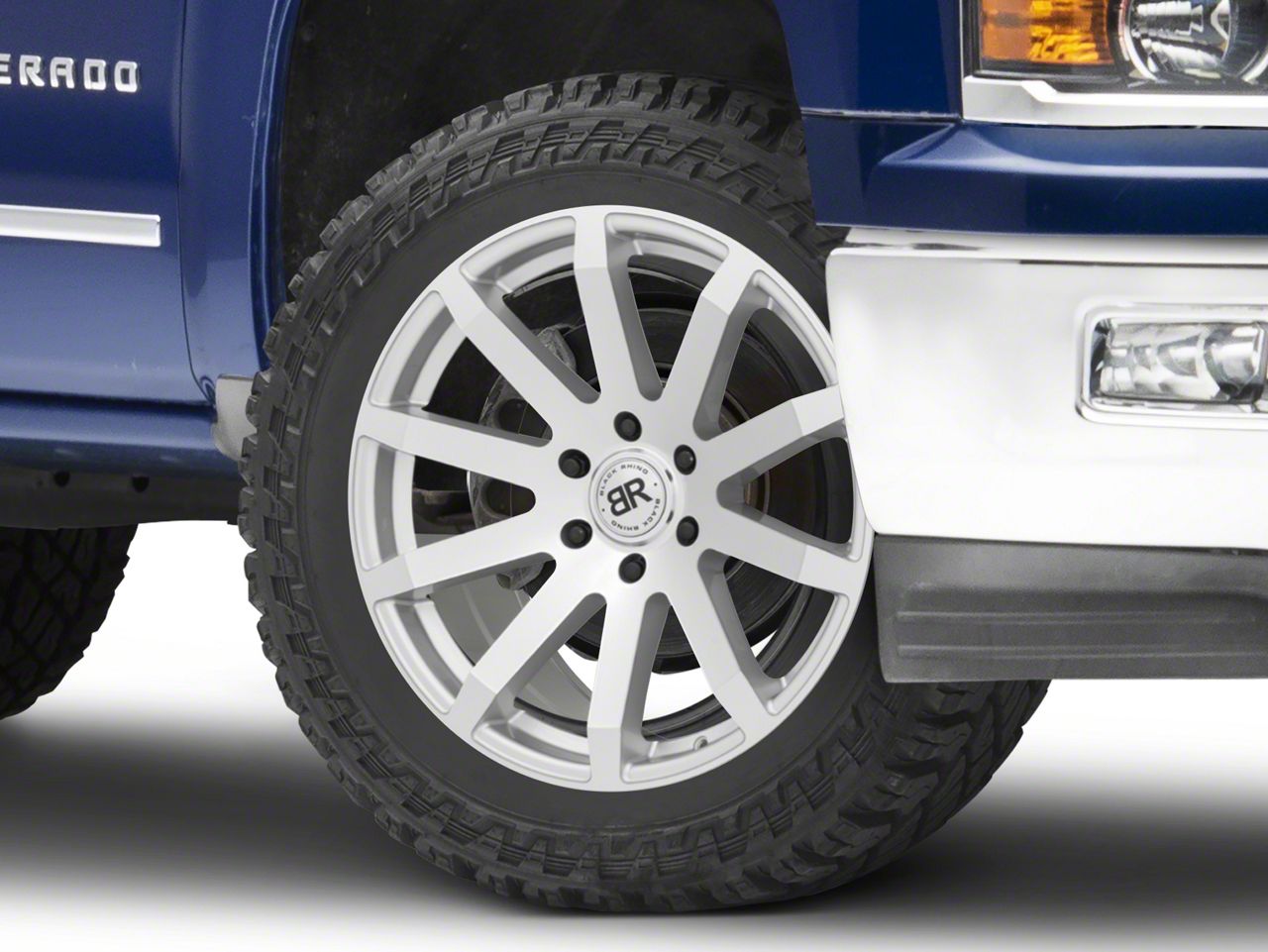 Black Rhino Silverado Traverse Silver 6-Lug Wheel - 24x10; 25mm Offset ...