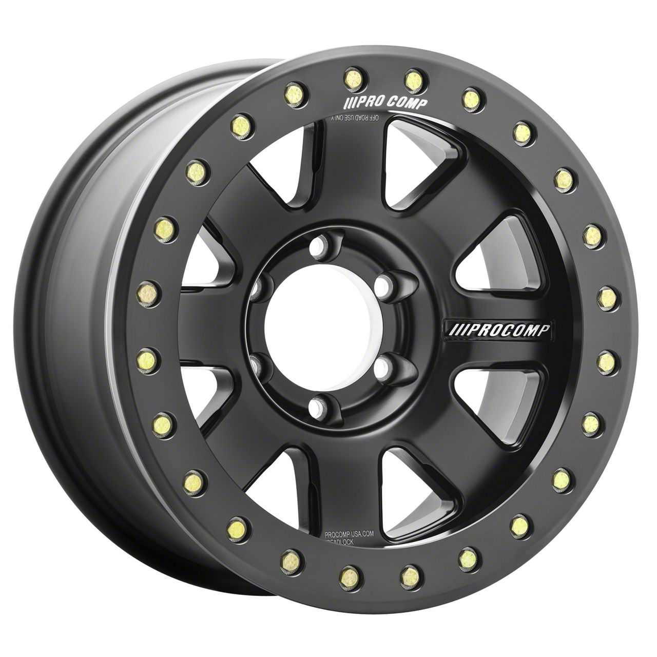 Pro Comp Wheels Silverado Trilogy Race Satin Black 6-Lug Wheel - 17x9 ...