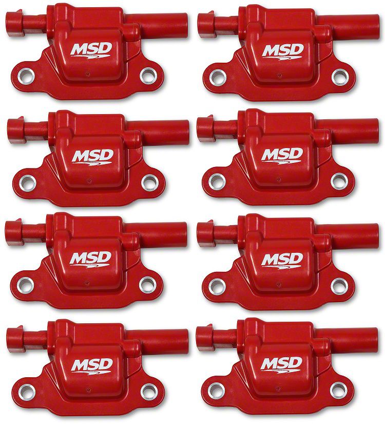 MSD Silverado 1500 Blaster Coil Packs; Red 82668 (14-22 V8 Silverado ...