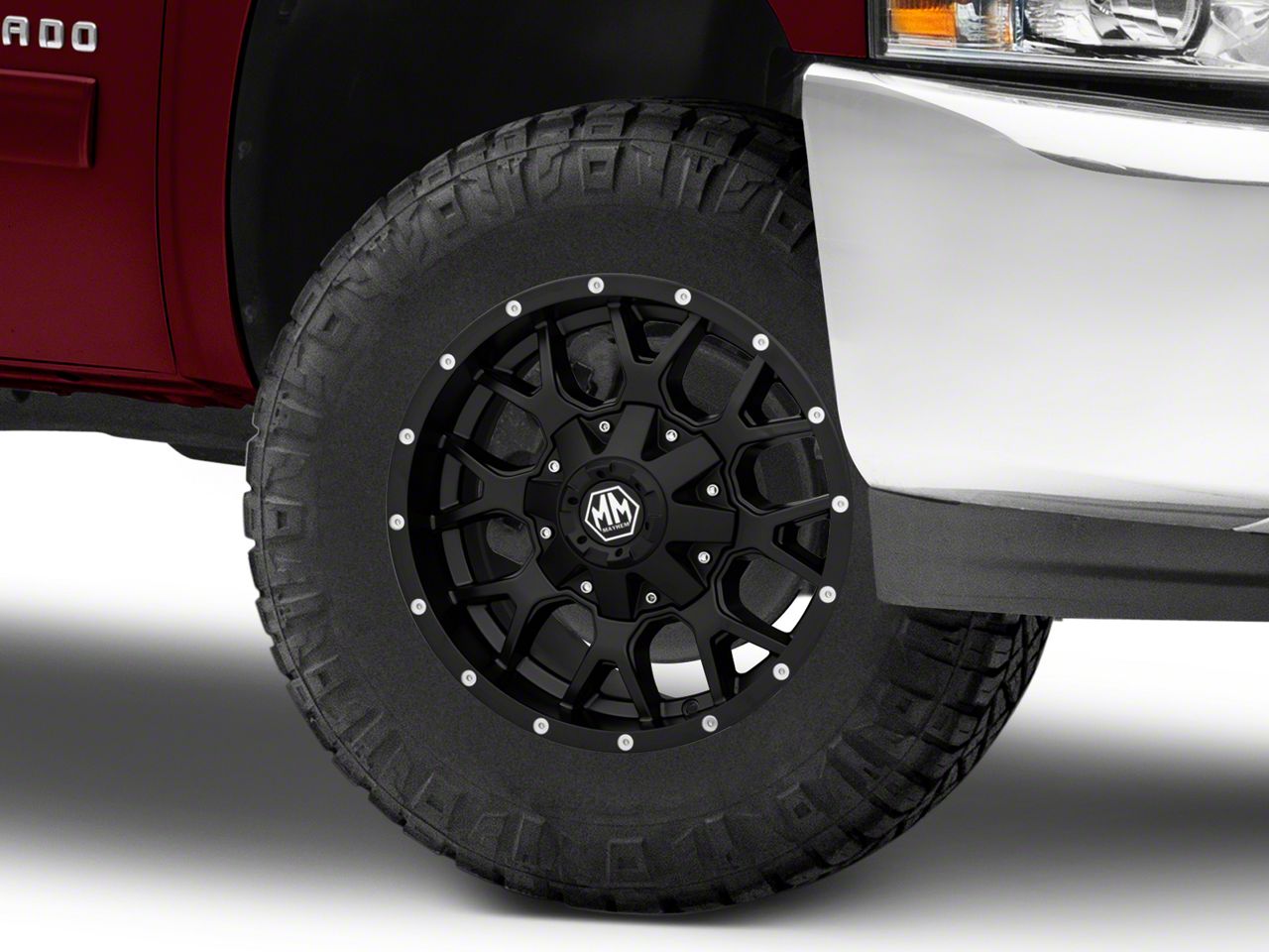 Mayhem Wheels Silverado 1500 Warrior Matte Black 6-Lug Wheel; 17x9 ...