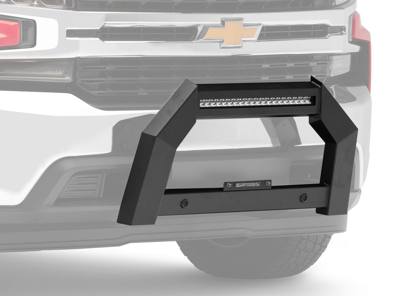 Silverado 1500 Armour Bull Bar with 20-Inch LED Light Bar; Black (19-22 ...