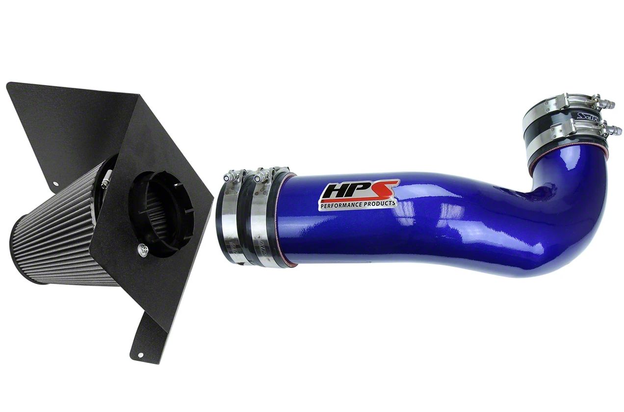 HPS Silverado 1500 Shortram Cold Air Intake; Blue 827-622BL (07-08 5.3L ...