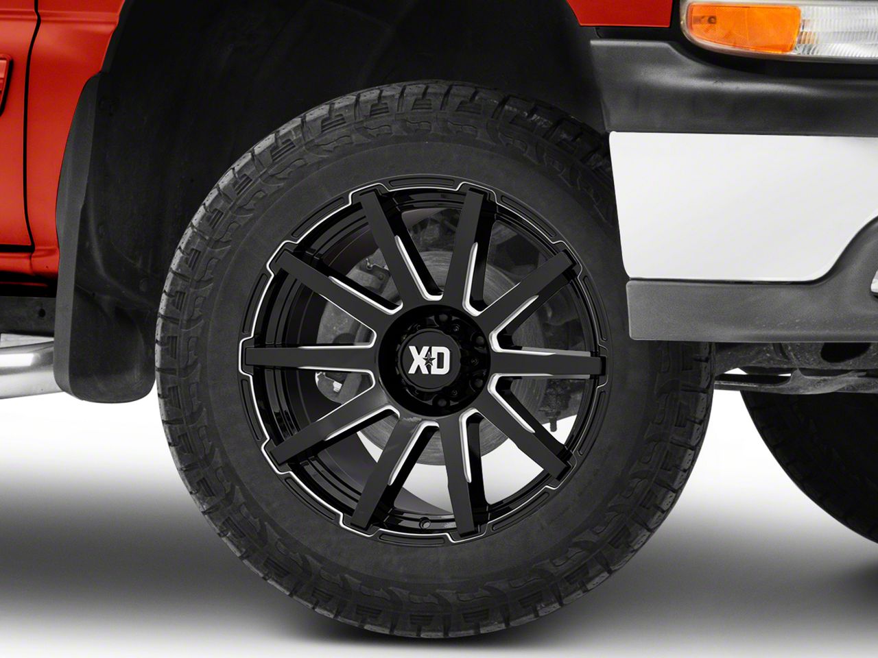 XD Tacoma Outbreak Gloss Black Milled 6-Lug Wheel; 22x10; 12mm Offset ...