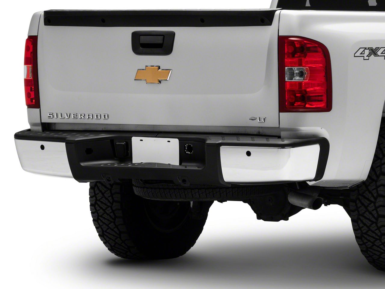 Silverado 1500 OEM Style Steel Rear Bumper; Pre-Drilled for Backup ...