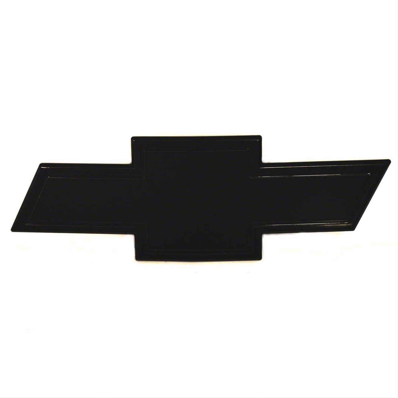 Silverado 1500 Chevy Bowtie Grille Emblem with Border; Black (14-15 ...