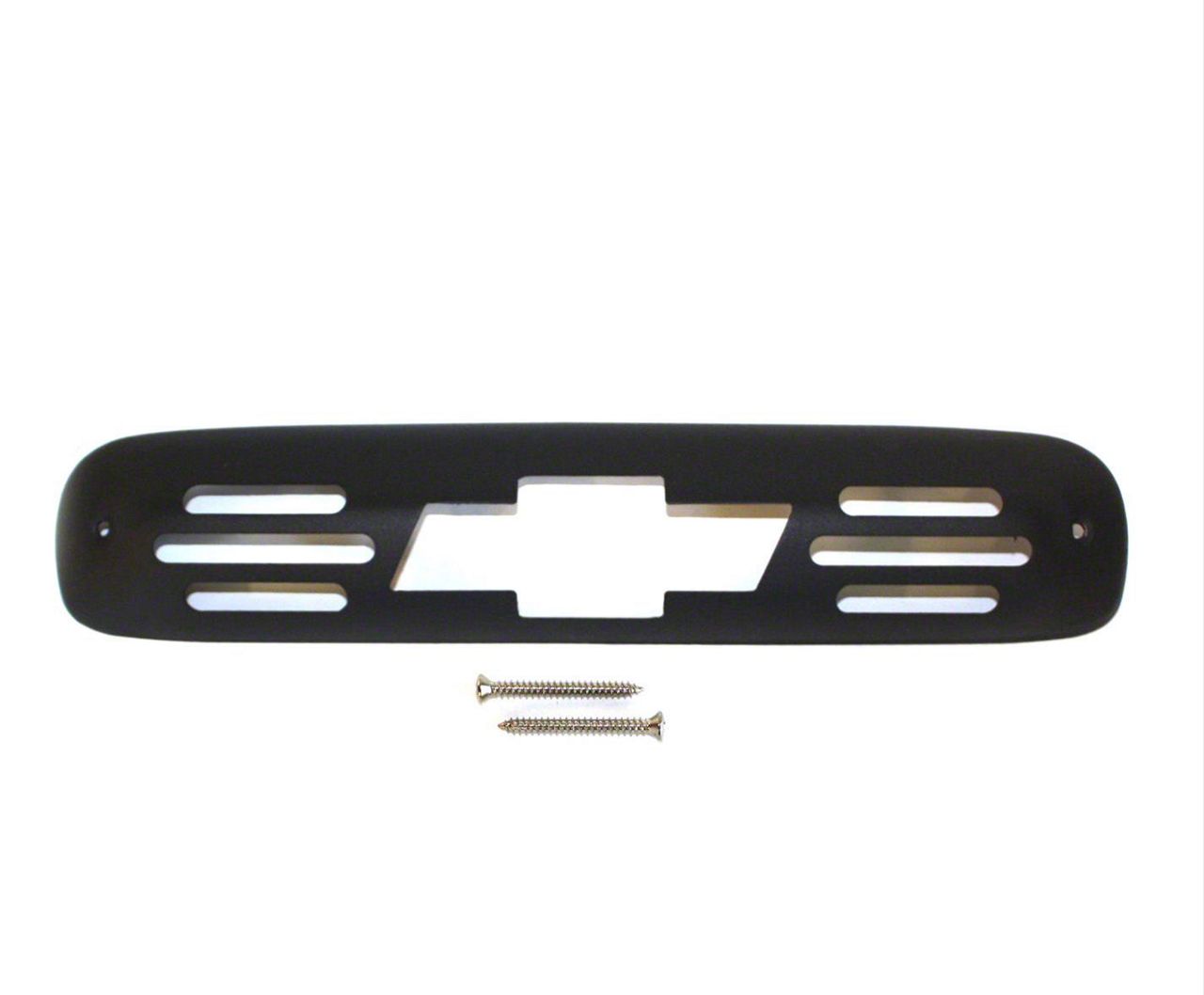 Silverado 1500 Third Brake Light Cover; Bowtie; Black; Powder Coat (99 ...