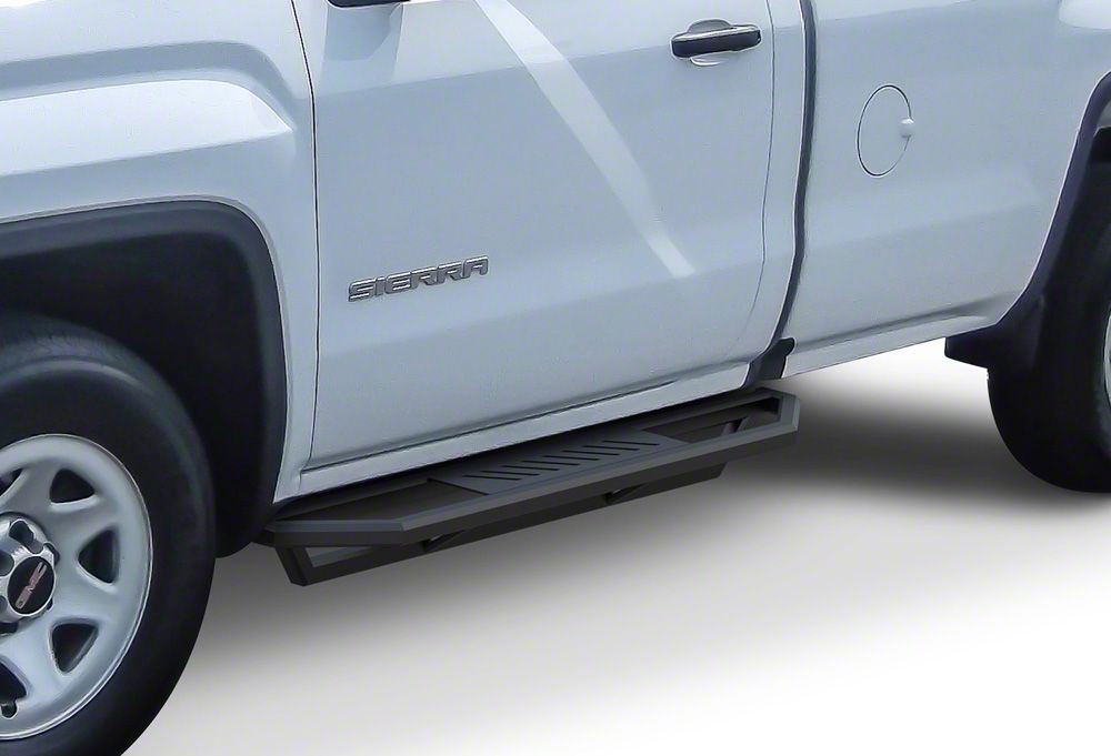 Silverado 2500 Rocker Armor Side Step Bars; Matte Black (07-19 ...
