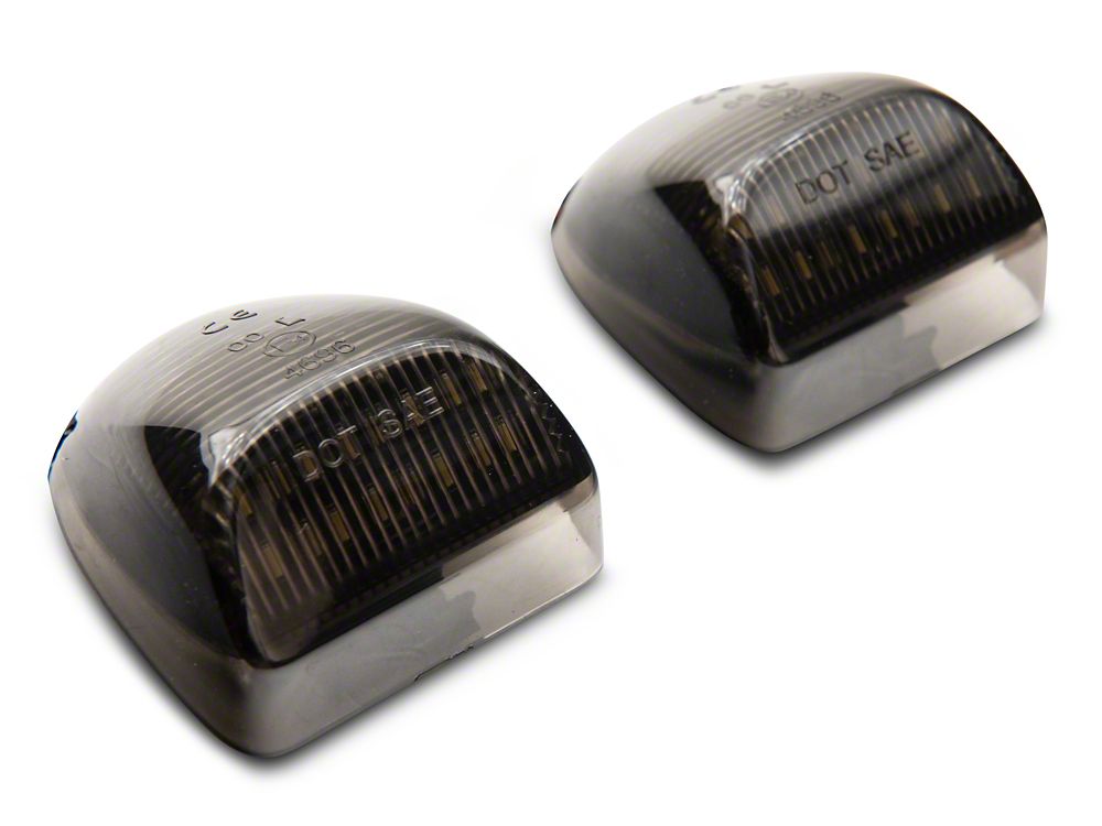 Raxiom Axial Series LED License Plate Lamps; Smoked (01-13 Silverado ...